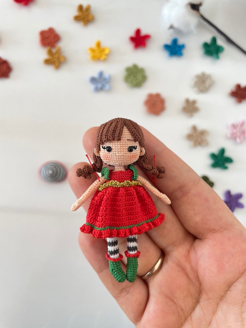 English Pattern Miniature Christmas Doll Pattern Pdf - Etsy