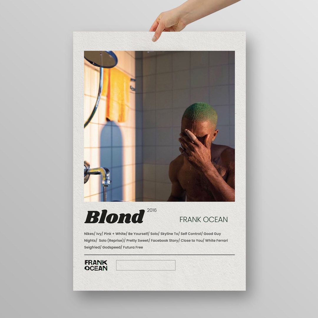 FRANK OCEAN BLONDE Album Print Custom Album Cover Poster Print Wall Art ...