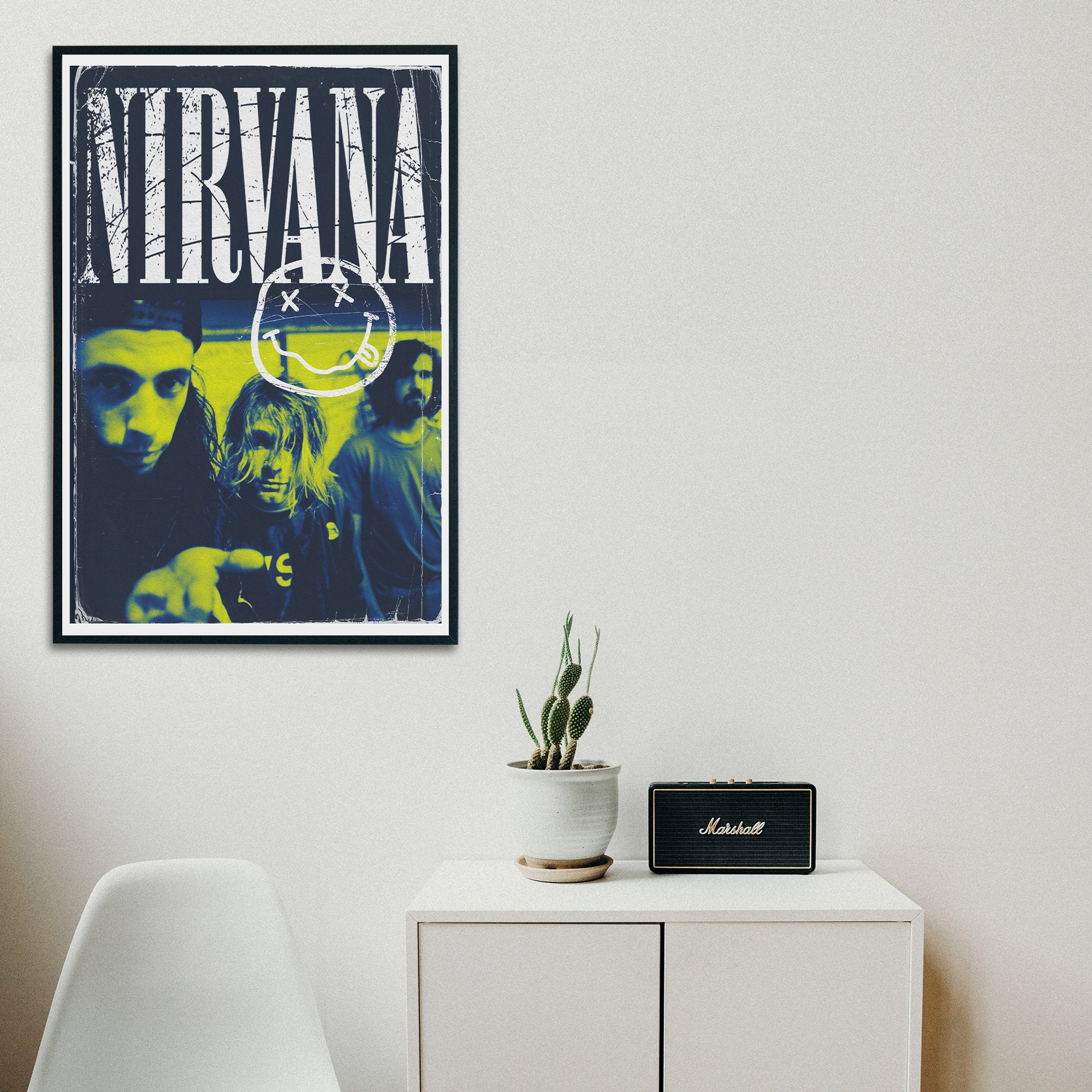 NIRVANA Poster, Nirvana Poster, Home Decor, Wall Decor Print Custom Poster Print Wall Art, Music ...