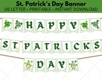 Printable St. Patrick's Day Banner/garland/bunting/flag - Etsy