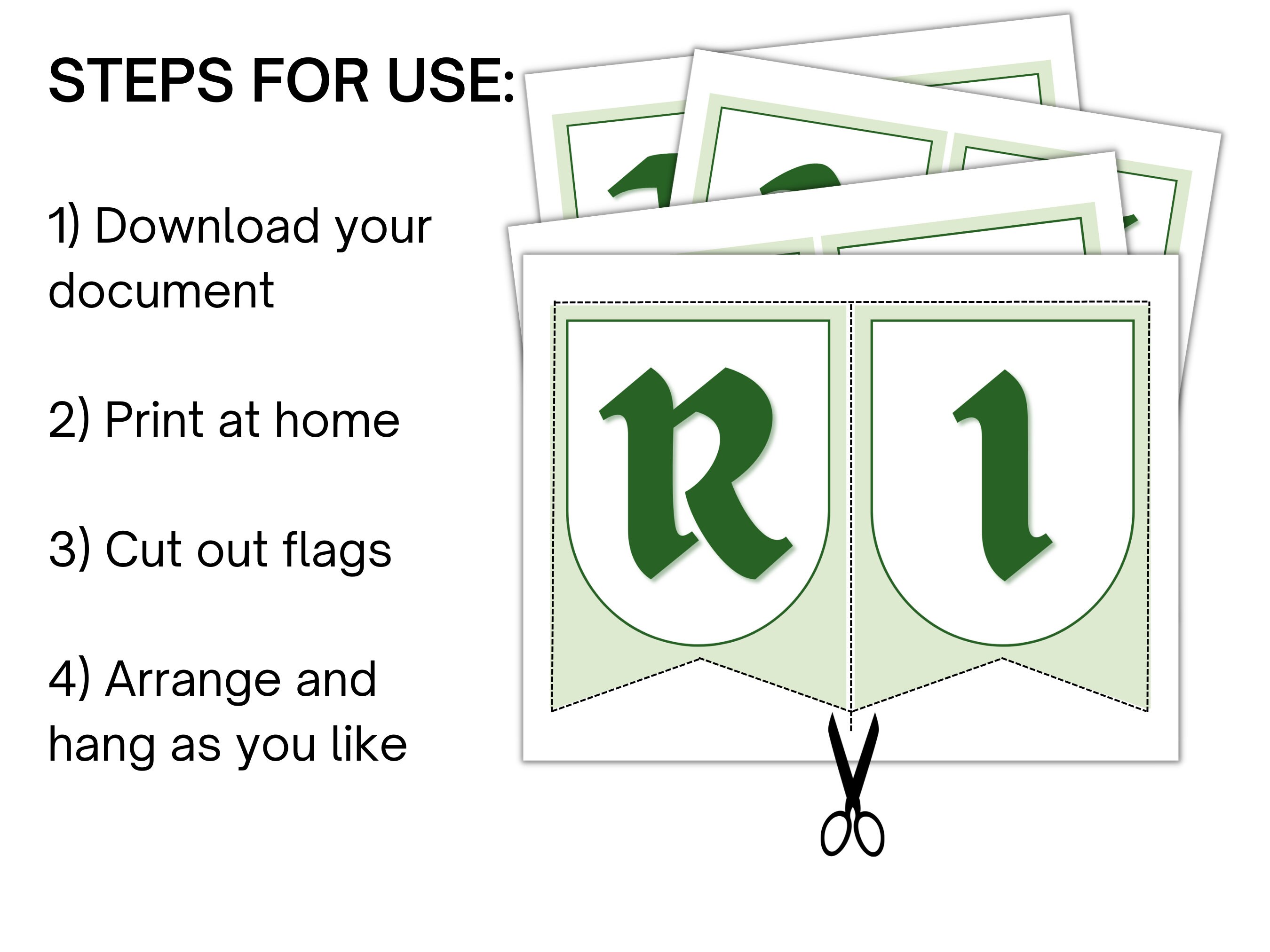 Printable St. Patrick's Day Banner/garland/bunting/flag With Gnomes and ...