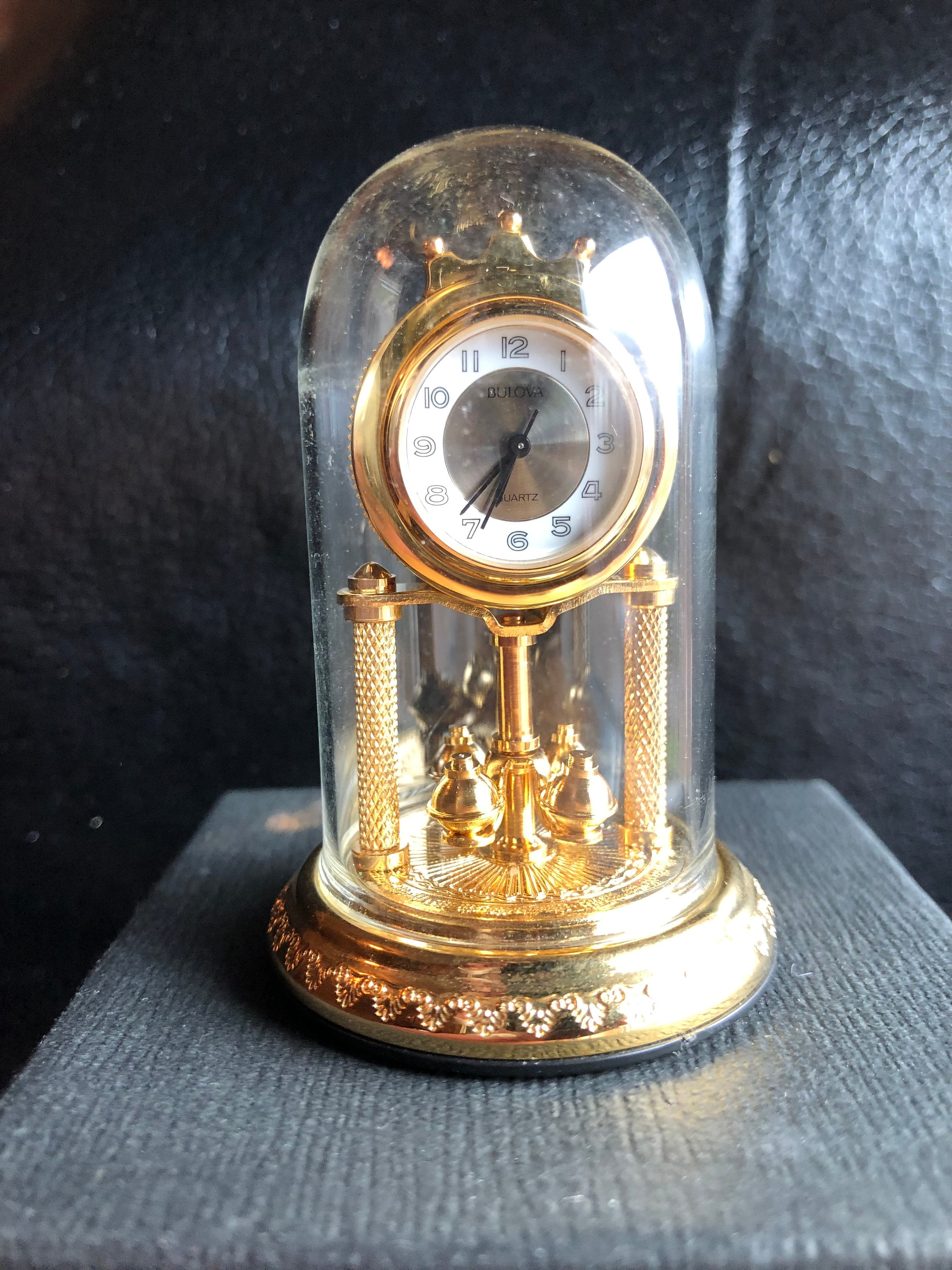 Bulova Miniature Sentinel Anniversary Clock B 0541 Dollhouse Miniature ...