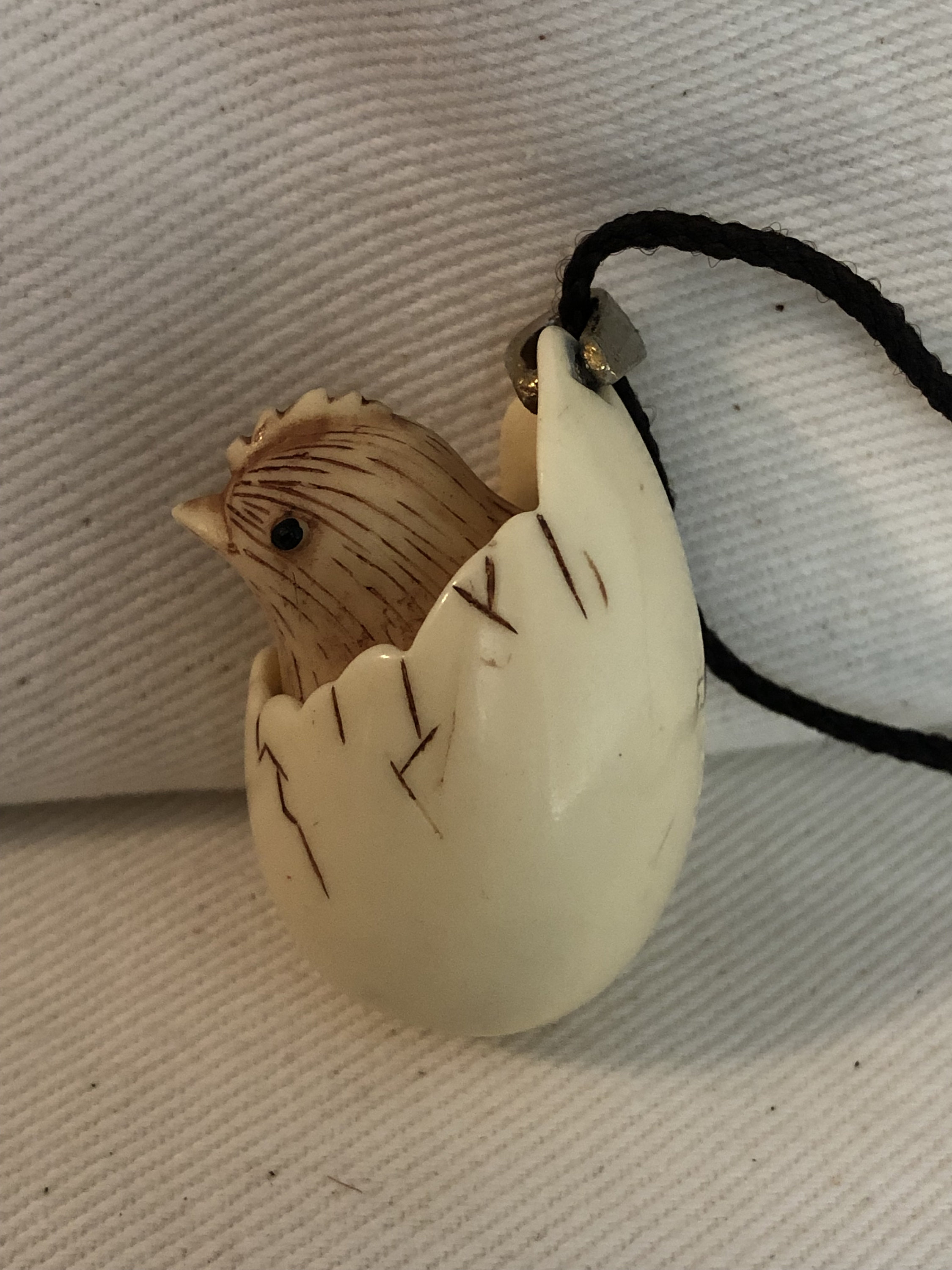 Vintage Luca Razza Necklace 1960s Chick in Egg - Etsy