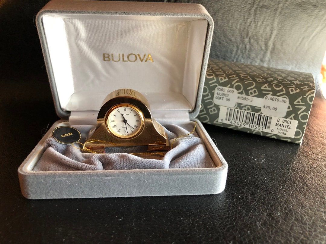 Vintage Bulova Miniature Clock B 0501 Mantel - Etsy