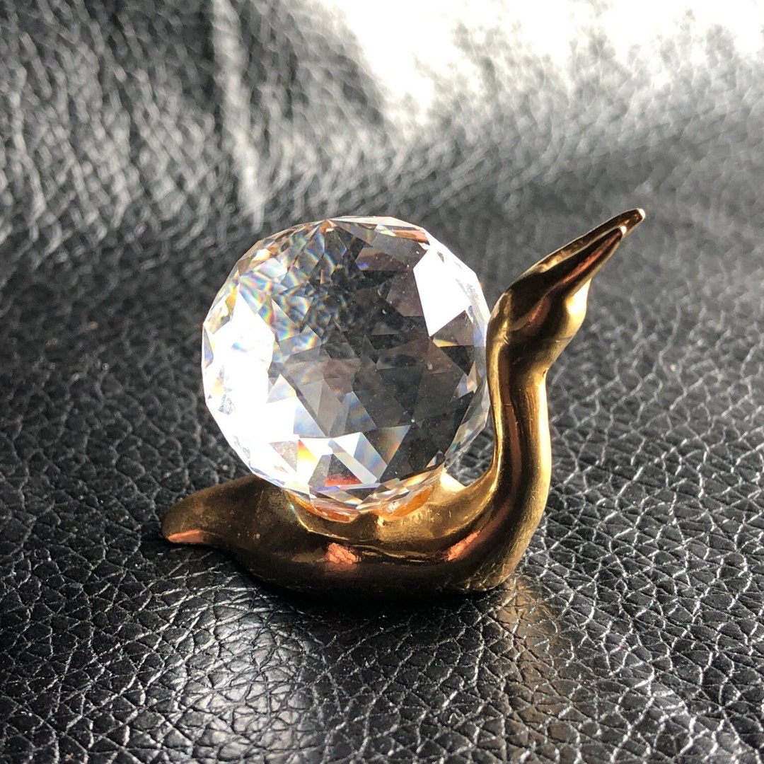 Cute Little La Melodie Crystal Snail 14KF Gold Filled Vintage 1 1/2 ...