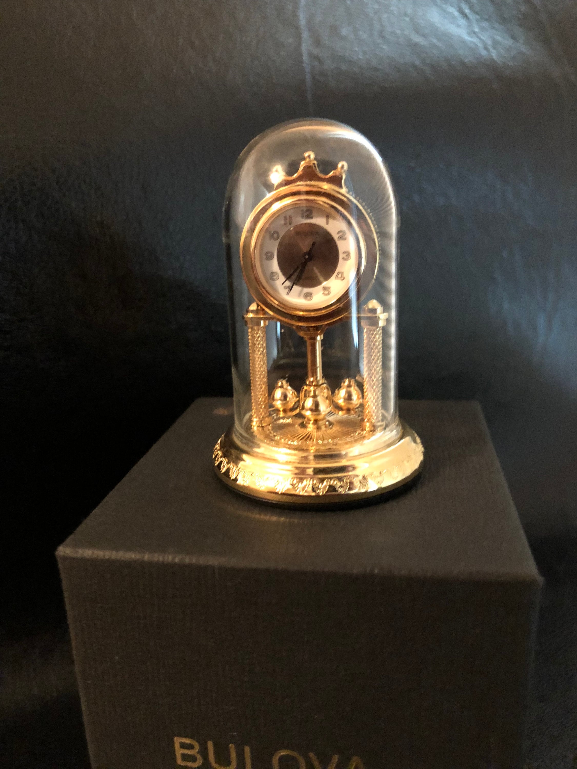 Bulova Miniature Sentinel Anniversary Clock B 0541 Dollhouse Miniature ...