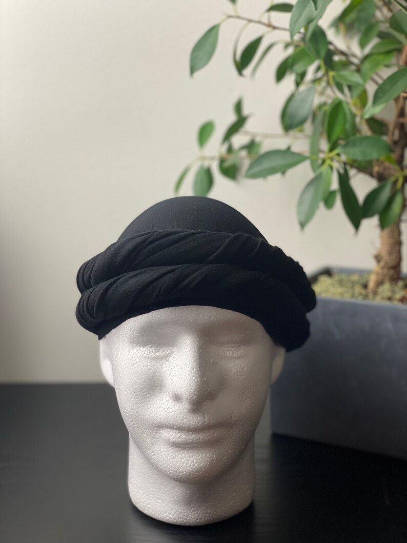 BLACK TURBAN WRAP - Etsy