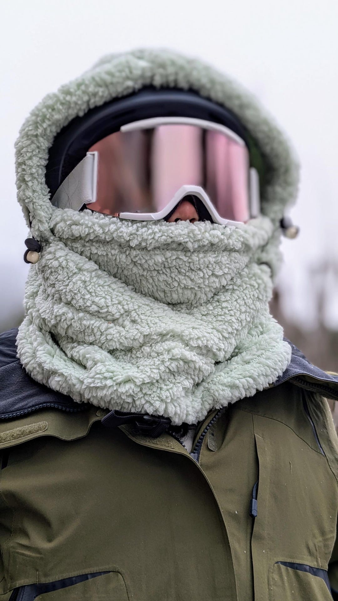 Premium Fleece Helmet Hood, Ski Hood, Snood, Balaclava, Face Mask ...