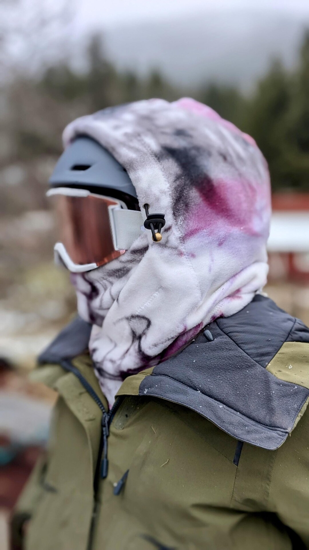 Fleece Helmet Hood, Ski Hood, Snood, Balaclava, Face Mask, Helmet Cover ...