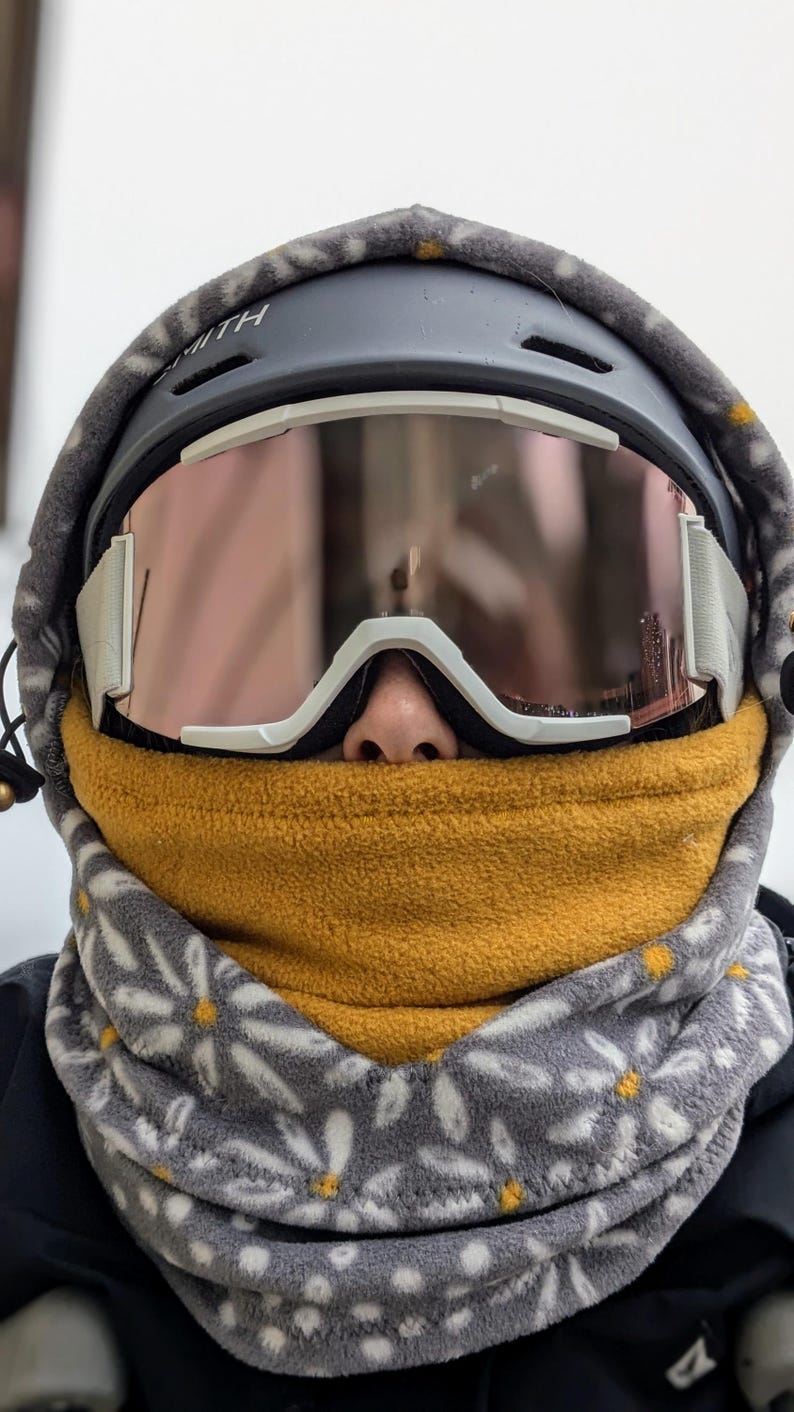 Fleece Helmet Hood, Ski Hood, Snood, Balaclava, Face Mask, Helmet Cover ...