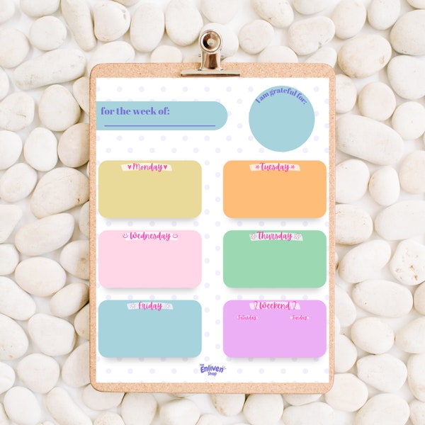 Weekly Schedule - Etsy