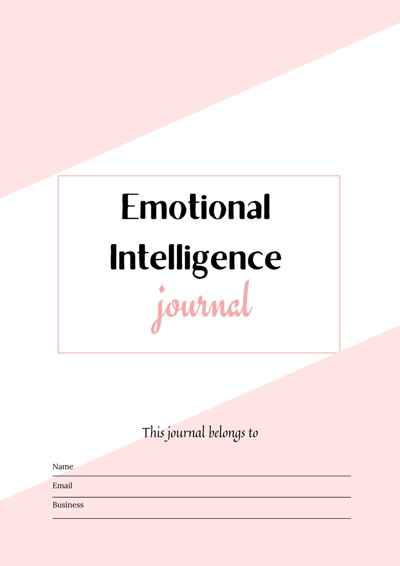 Emotional Intelligence Journal |printable PDF Planner| A4 A5 US Letter ...