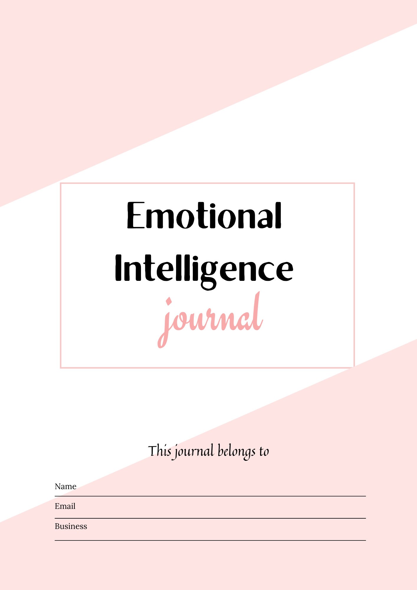 Emotional Intelligence Journal |printable PDF Planner| A4 A5 US Letter ...
