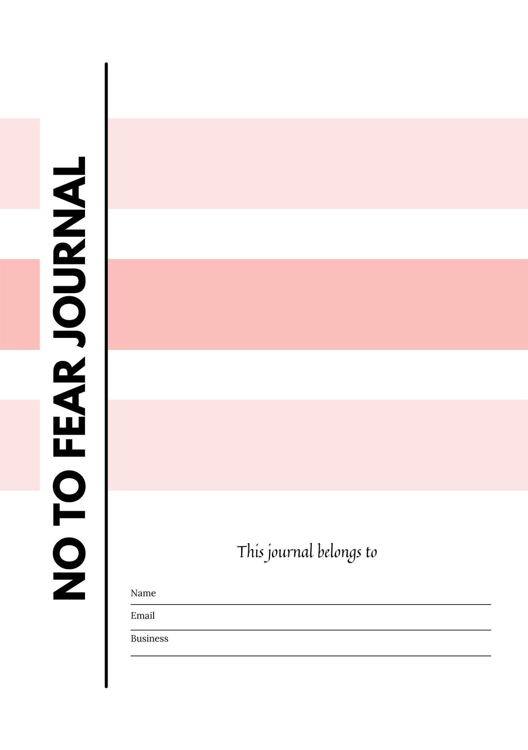 Fear Management Journal Printable PDF Fear Journal A4 - Etsy