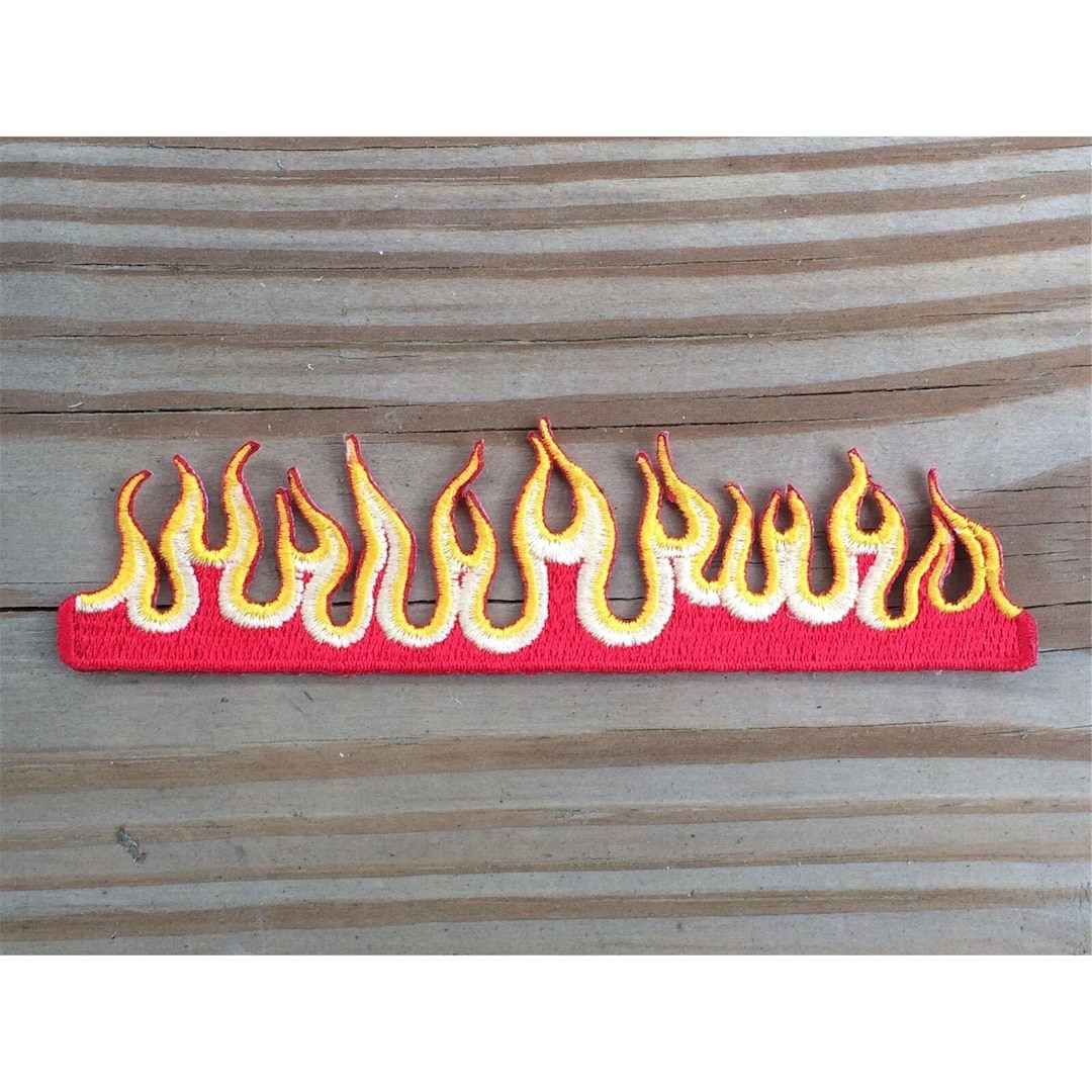 5 Fire Flames Embroidery Iron on Appliqué Patch - Etsy