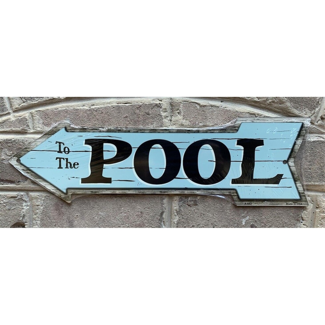 To the Pool Directional Metal Arrow Sign 17 X 5 - Etsy