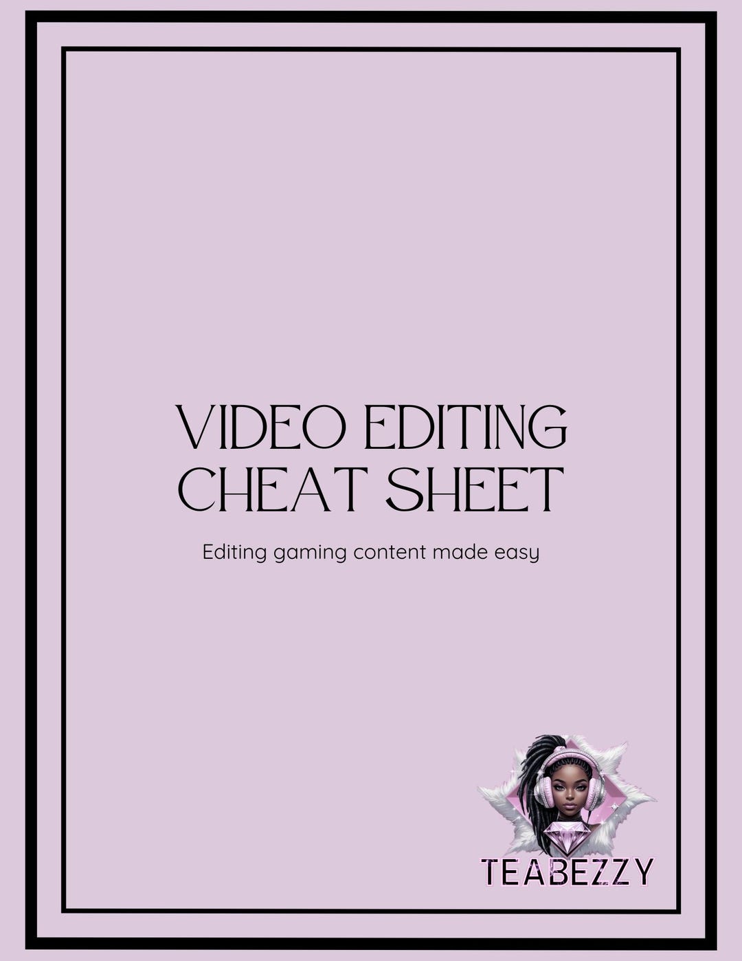 Video Editing Cheat Sheet - Etsy Australia