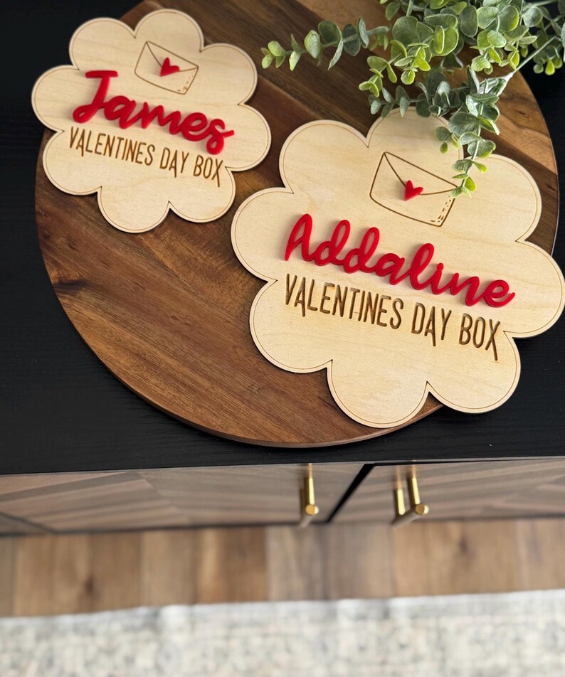 Custom Wooden Valentine’s Day Crate Name Sign – Personalized Nameplate ...