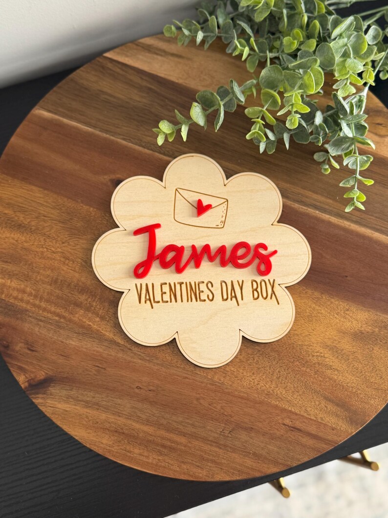 Custom Wooden Valentine’s Day Crate Name Sign – Personalized Nameplate ...