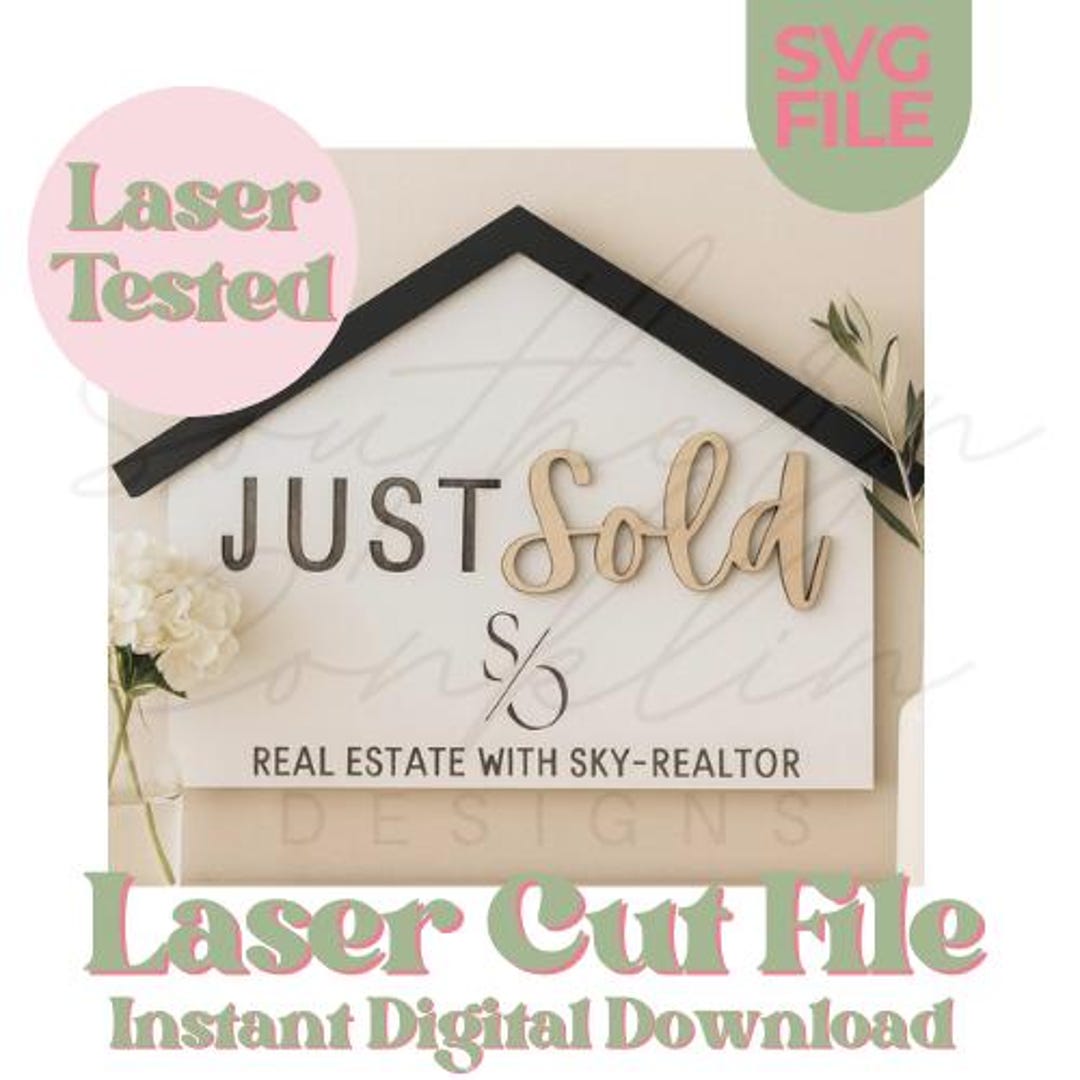 Just Sold Sign SVG | Real Estate Agent Closing Gift (digital Download ...