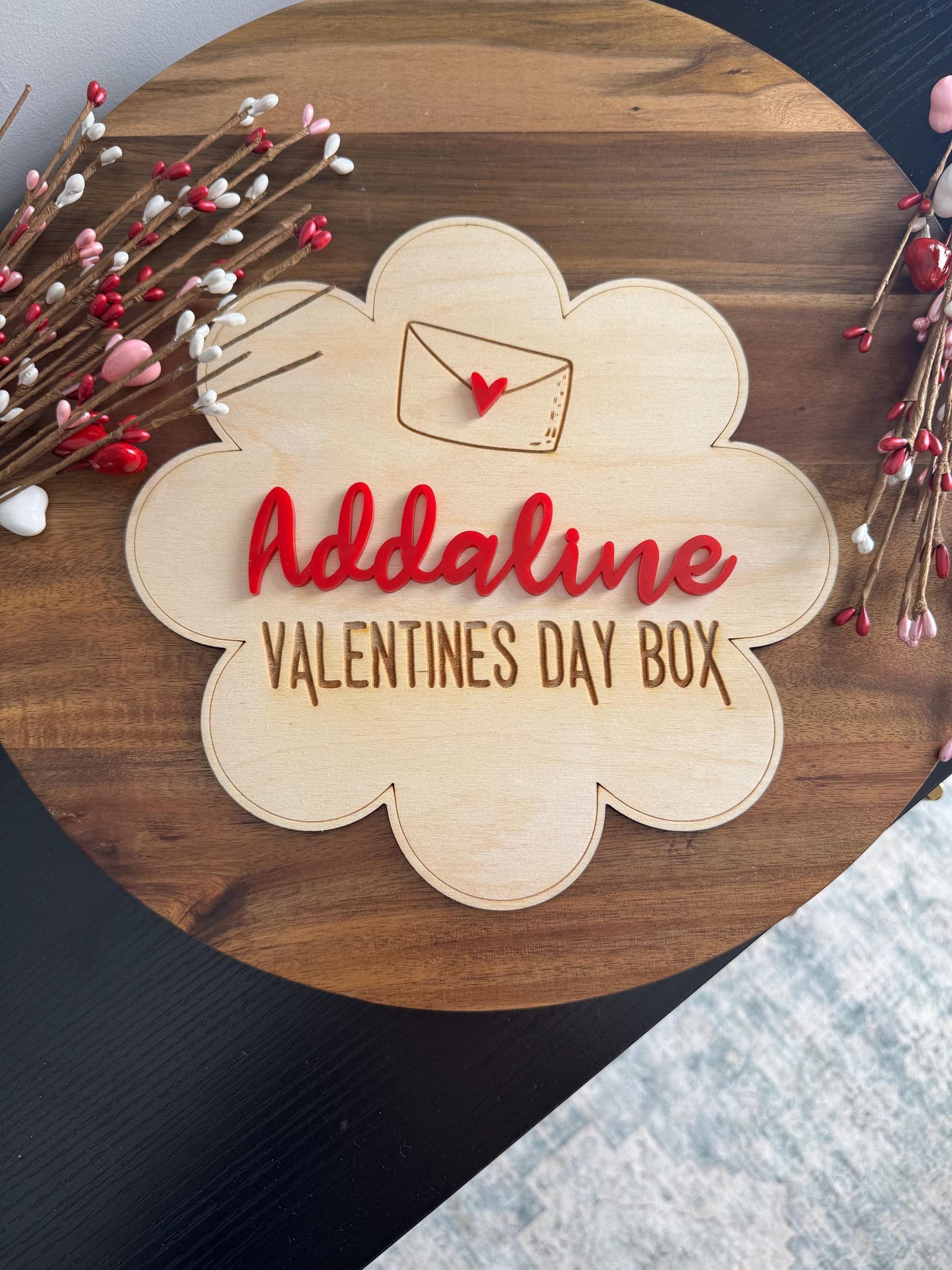 Custom Wooden Valentine’s Day Crate Name Sign – Personalized Nameplate ...