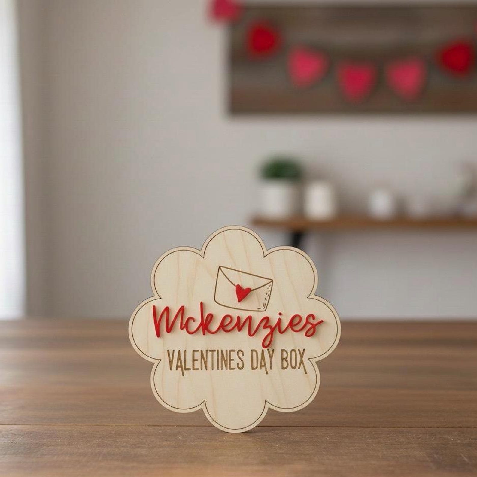 Custom Wooden Valentine’s Day Crate Name Sign – Personalized Nameplate ...