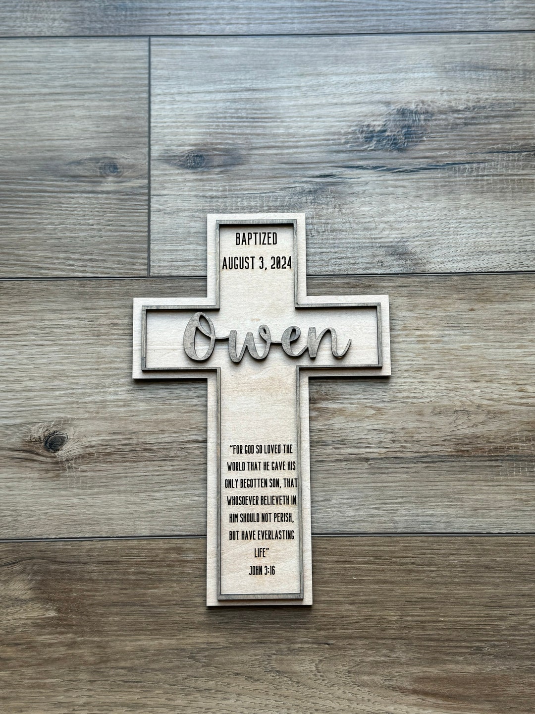 Personalized Baptism Cross | Dedication Gift | Personalized Baby ...