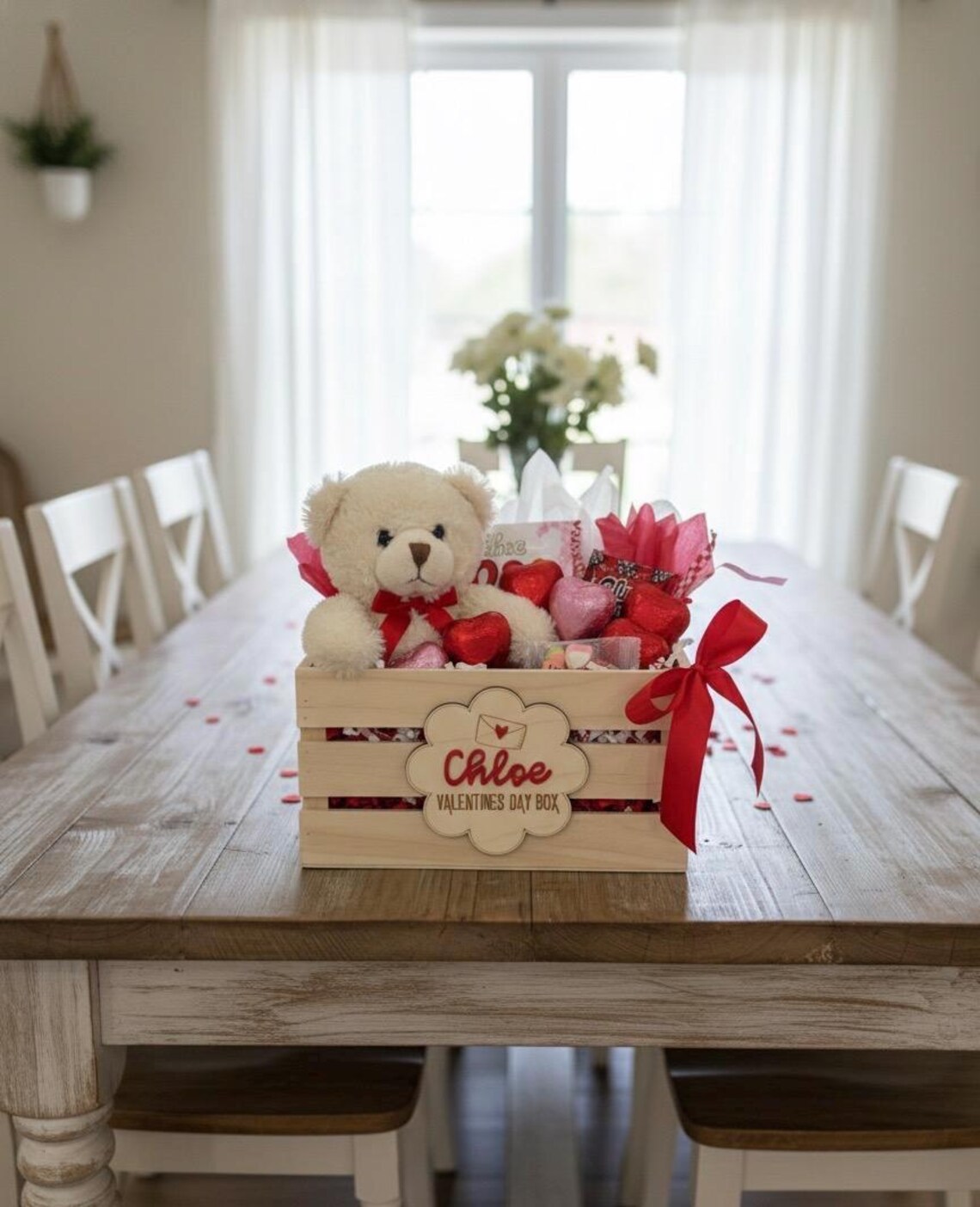 Custom Wooden Valentine’s Day Crate Name Sign – Personalized Nameplate ...