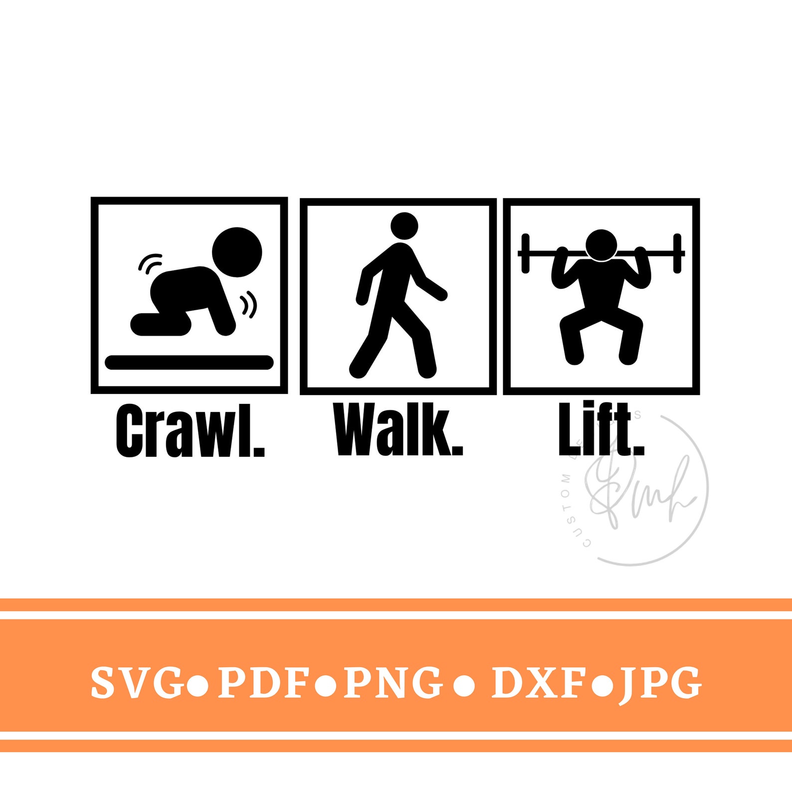 Crawl Walk Lift Svg Sportschool Baby Onesie Svg Baby Workout - Etsy België