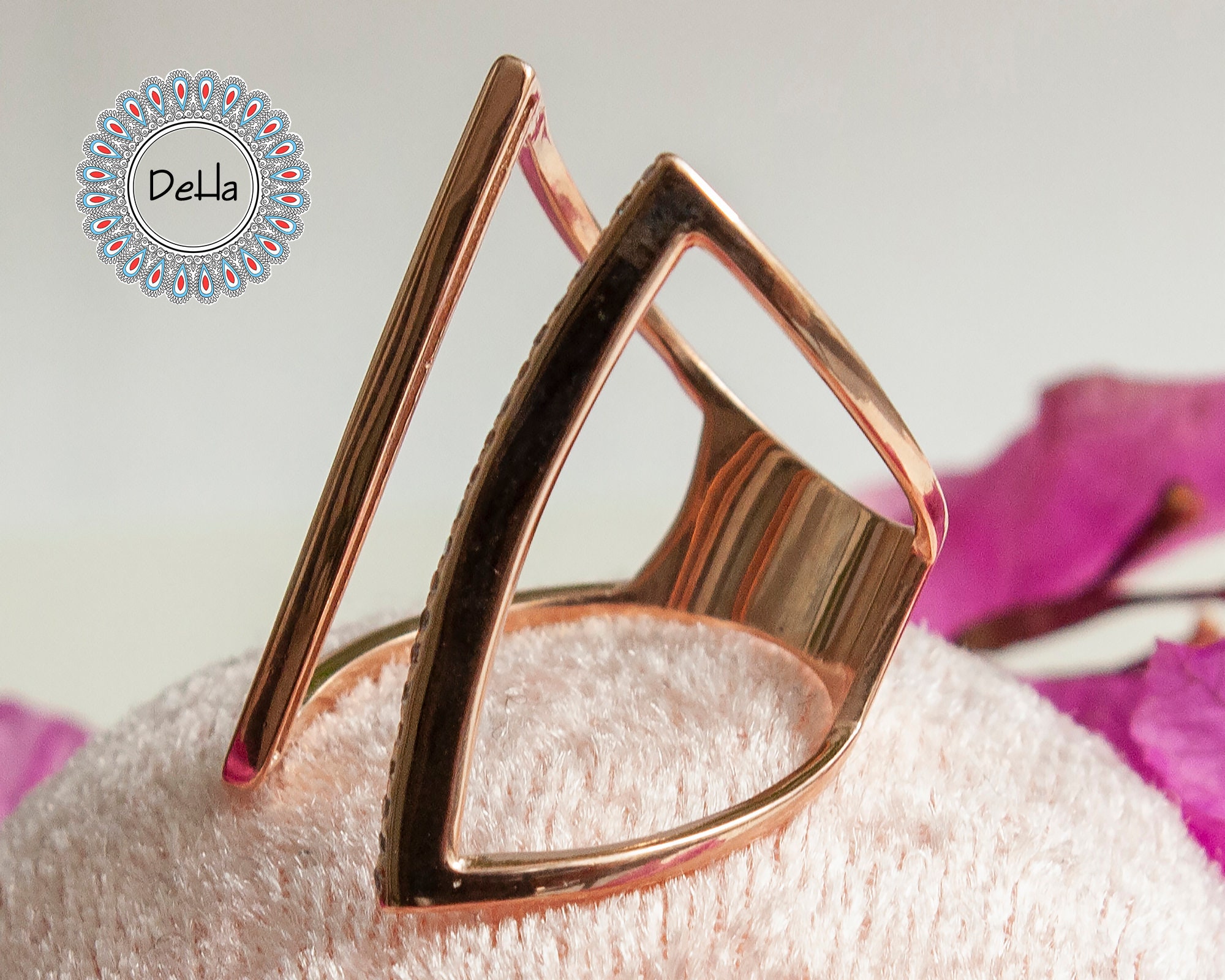 Open Cuff Ring, Open Silver Ring, Long Ring, Cuff Ring, Open Ring, Cz ...