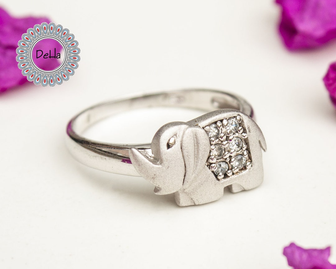 Lucky Elephant Ring, Silver Elephant Ring, Elephant Ring, Lucky Ring ...