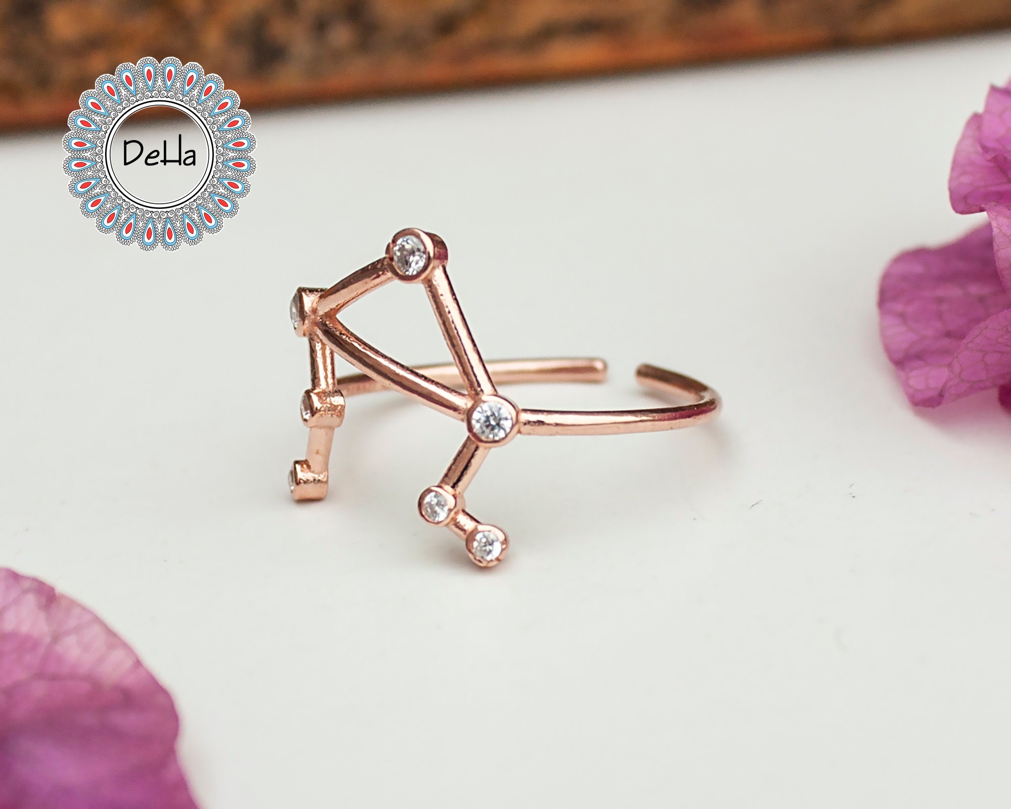 Libra Zodiac Sign Ring, Libra Ring, Zodiac Ring, Zodiac Jewelry, Libra ...