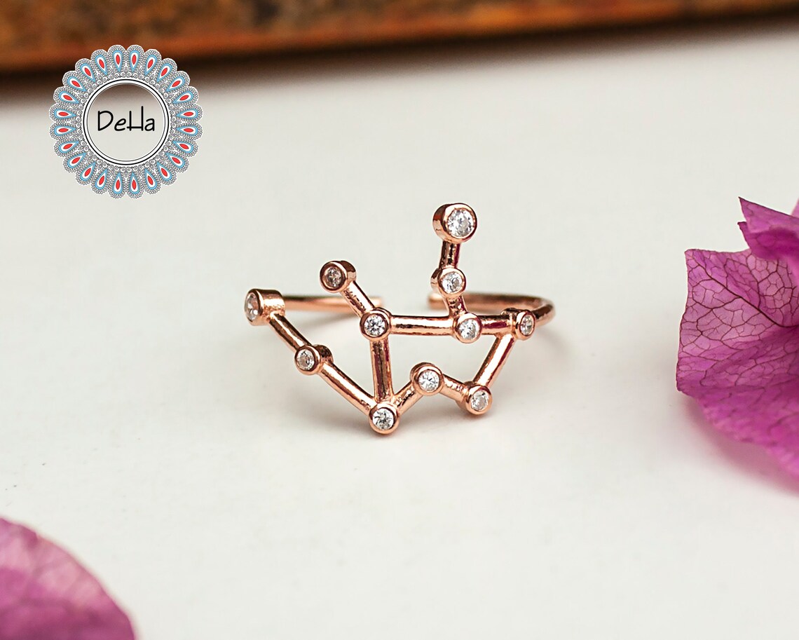 Aquarius Zodiac Sign Ring, Aquarius Ring, Zodiac Ring, Zodiac Jewelry ...