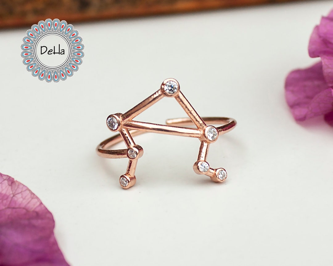 Libra Zodiac Sign Ring, Libra Ring, Zodiac Ring, Zodiac Jewelry, Libra ...