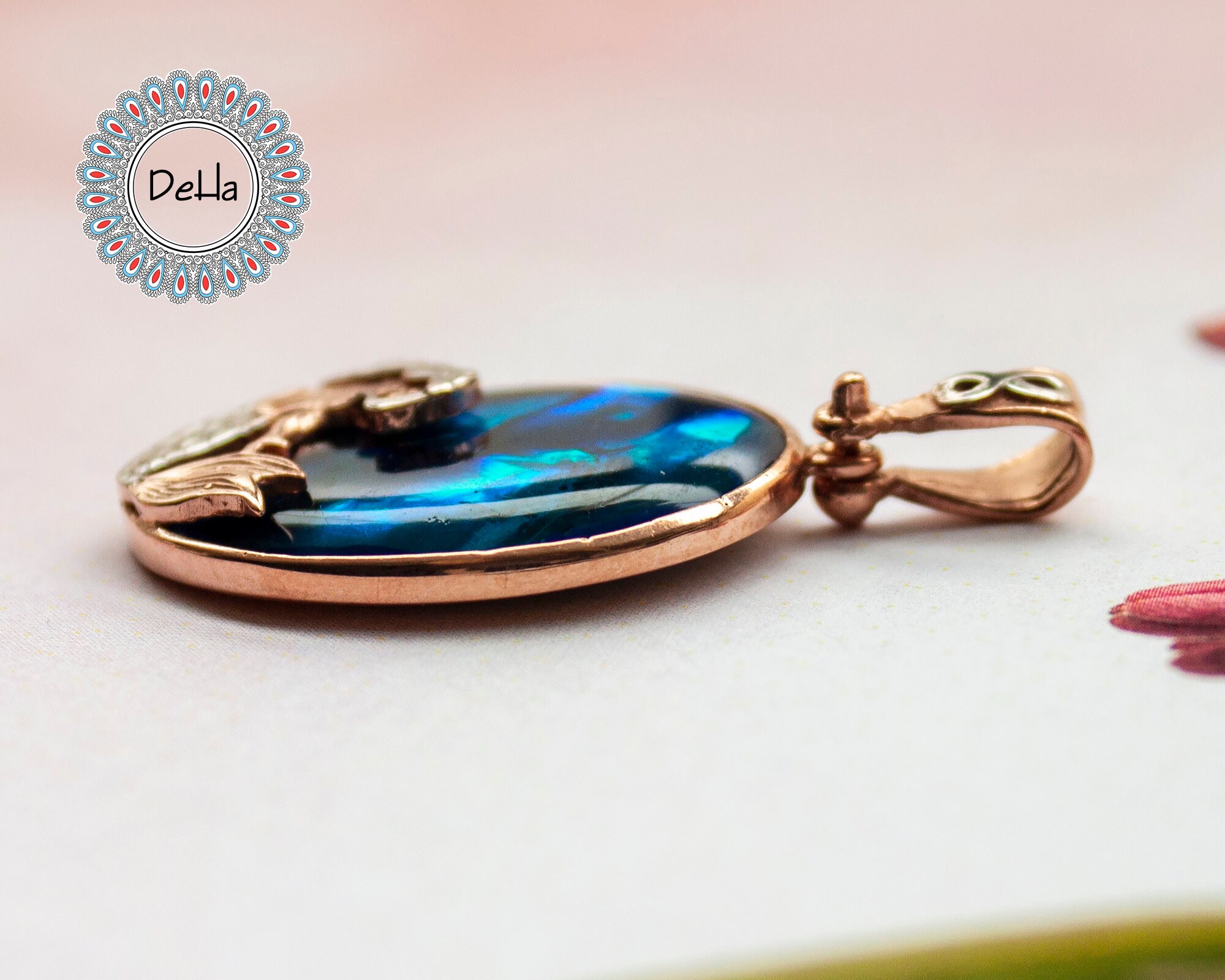 Rose Gold Mermaid, Sea Life Pendant, Natural Sea Shell, Sea Shell ...