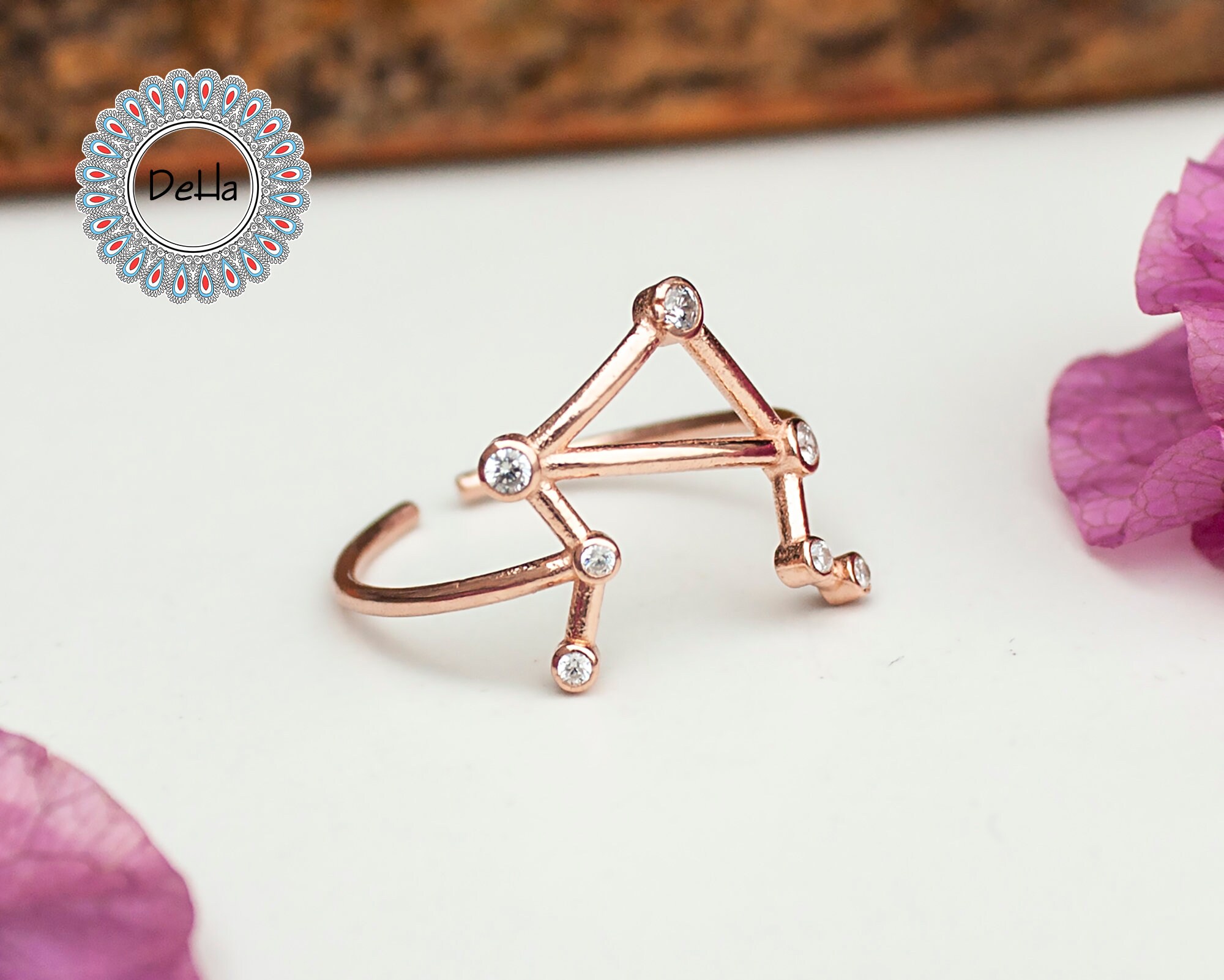 Libra Zodiac Sign Ring, Libra Ring, Zodiac Ring, Zodiac Jewelry, Libra ...