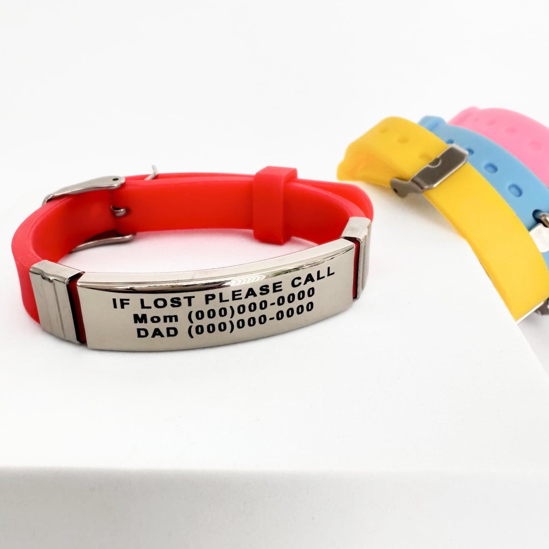 Emergency Contact Bracelet Kids, Child Id Bracelet, Safety Bracelet ...