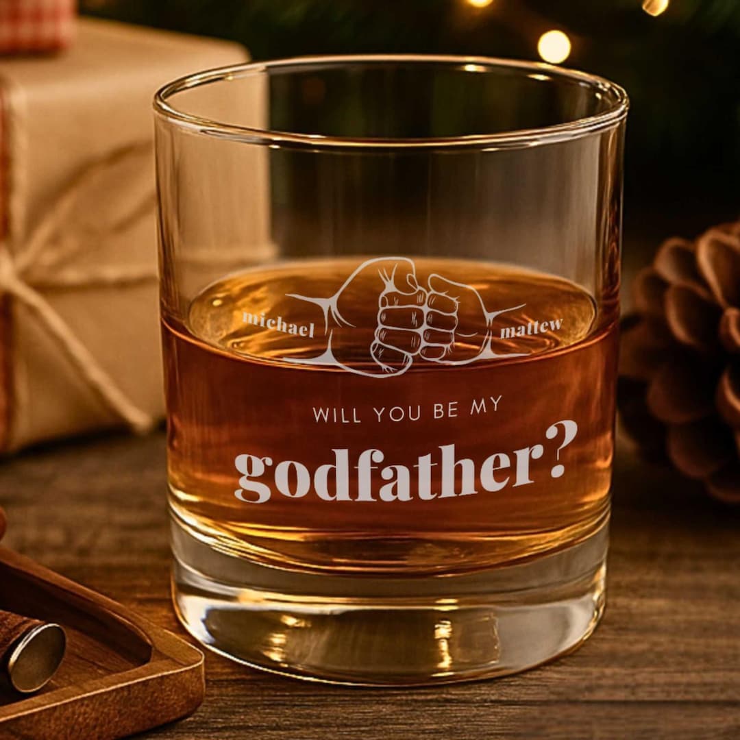 Personalized Engraved Godfather Whiskey Glass, Will You Be My Godfather ...