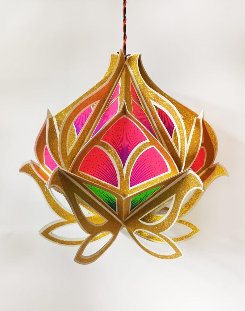 Large No Assembly Foldable Reusable Diwali Paper Lantern Decoration ...