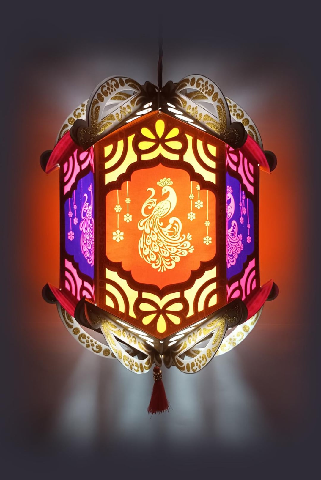 Large No Assembly Foldable Reusable Diwali Paper Lantern Akash Aakash ...