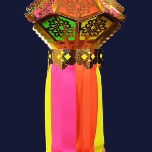 Large No Assembly Foldable Reusable Diwali Paper Lantern Akash Kandil ...