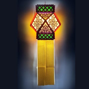 Large No Assembly Foldable Reusable Diwali Paper Lantern Akash Kandil ...