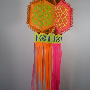 34 Inches Tall No Assembly Foldable Reusable Diwali Paper Lantern Decor ...