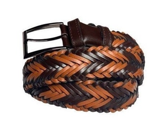 Woven Leather Belt | Etsy UK