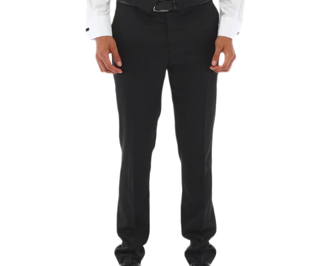 Men's Black Satin Light Shiny Fabric Trouser - High Quality Black Satin ...