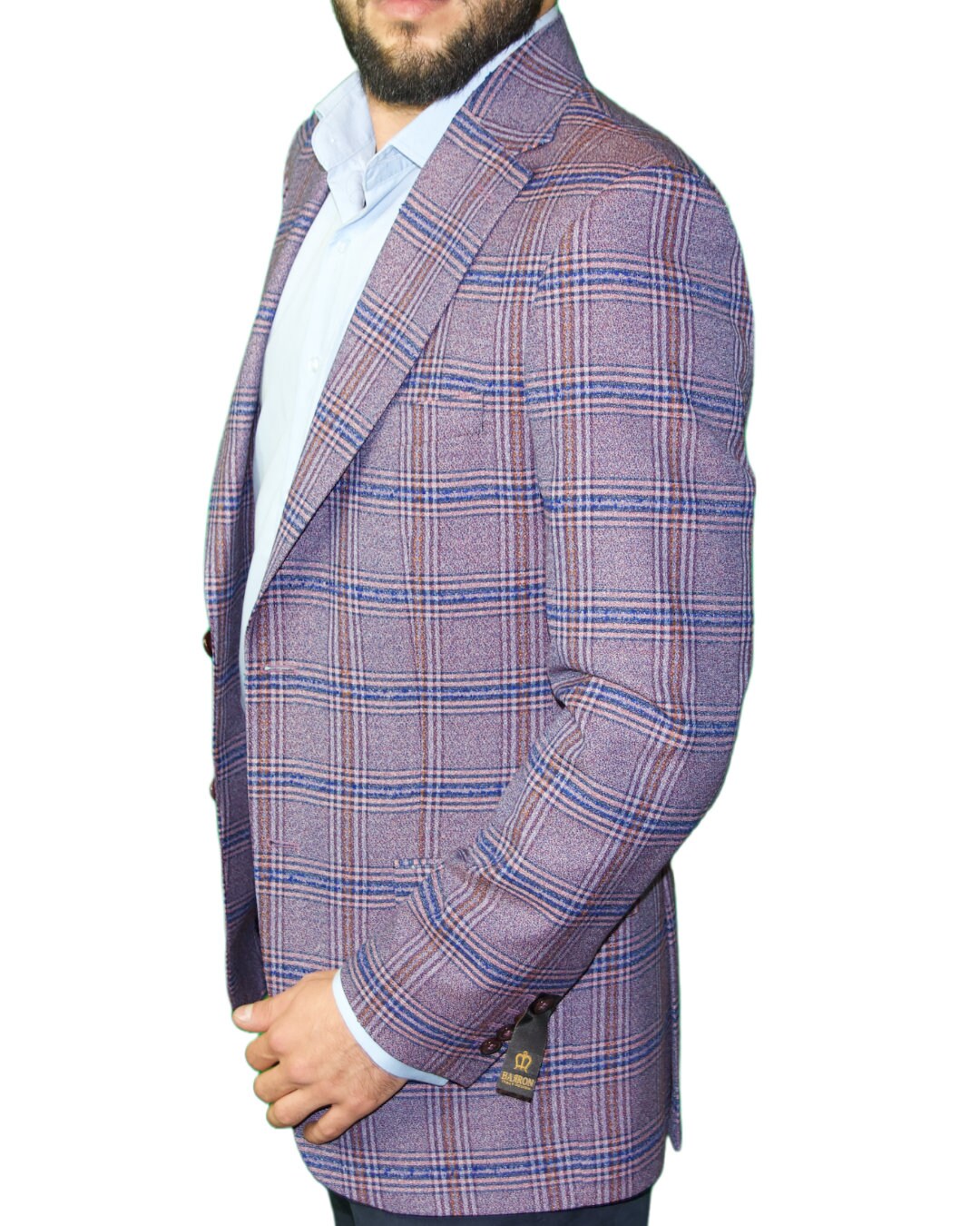 Purple With Blue Check Jacket for Men Office and Casual Blazers ...