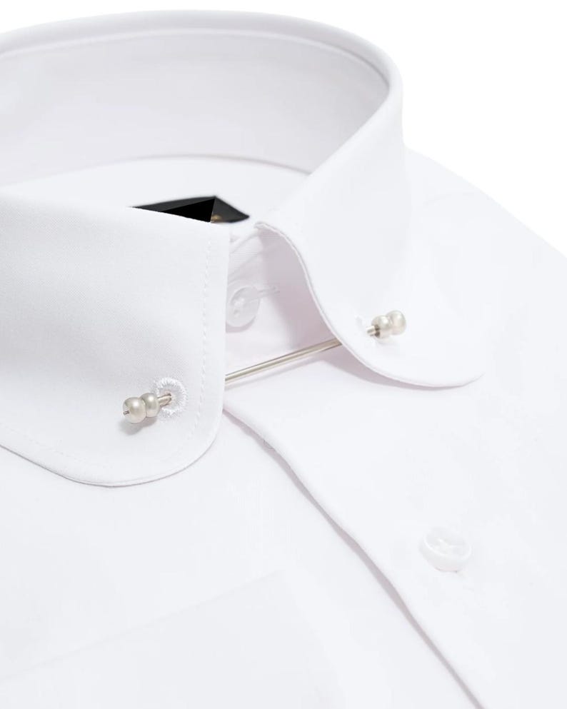 Men’s White Pin Collar Shirt | Master Slim Fit | Modern & Elegant ...