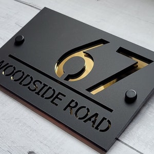 MODERN HOUSE SIGN | Address Sign | 195mm X 130mm | 230mm X 155mm ...
