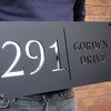 MODERN HOUSE SIGN Rectangle House Number 290 х 150mm 360 X 180mm 490 X ...
