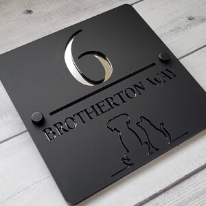 MODERN HOUSE SIGN | Cat House Sign | Dog House Sign | 180mm X 180mm ...